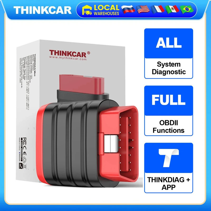 THINKCAR Thinkdiag Mini Bluetooth OBD2 Scanner Diagnostic Tool Full ...