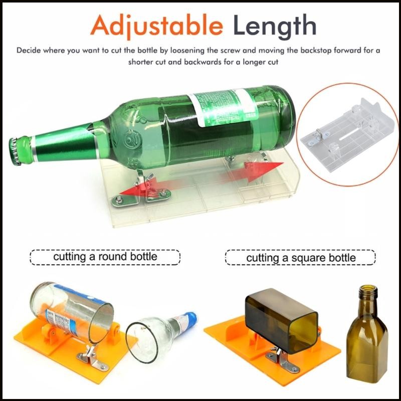 RUN Universal Adjustable DIY Glass Bottle Cutter Sizes Metal ...