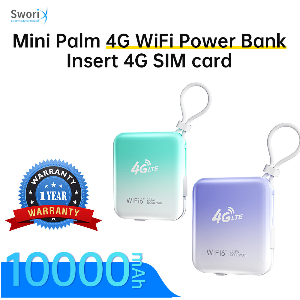 Sworix Travel WiFi Pocket WiFi Mobile Mifi with 10000mAh Battery Car ...