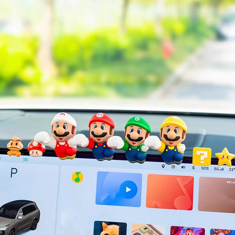 Game Super Mario Bros Car Center Console Decoration Car interior ...