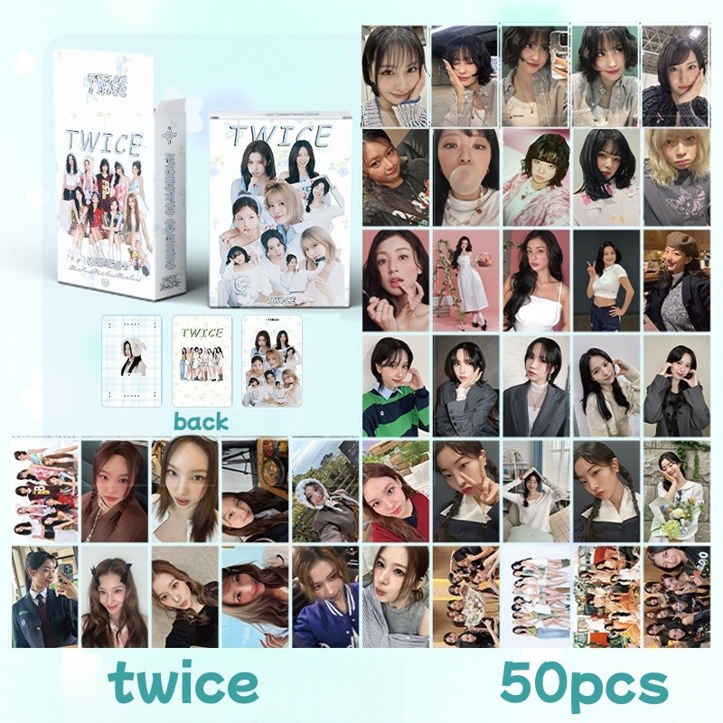 50-55pcs TWICE Photocards Laser Lomo Cards Home 9round 2025 Season's Greetings MISAMO Nayeon ...