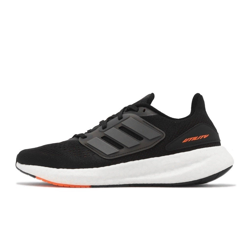 ADIDAS PureBOOST 22 exercise running shoes, black, white, orange, Boost ...