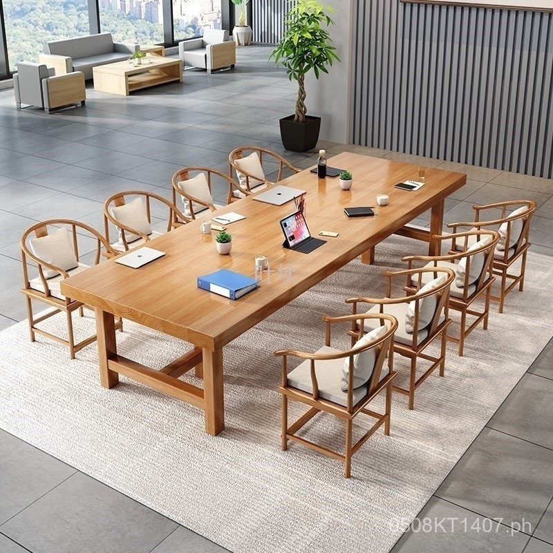 K Cage1Office Long Table Solid Wood Conference Table Simple Office Long ...