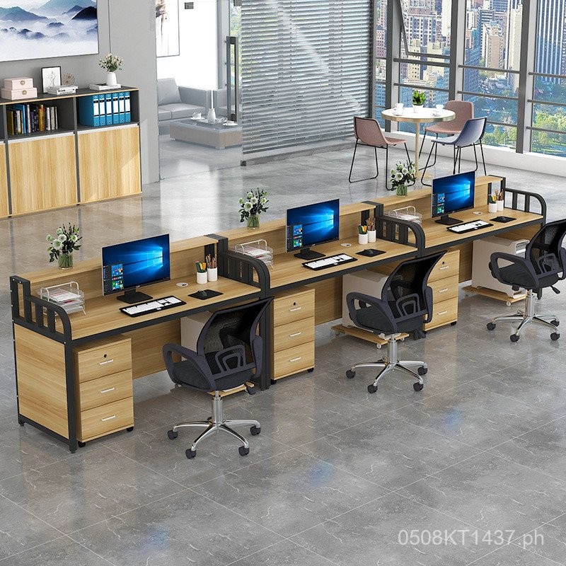 Modern Minimalist Screen Multi-Functional Computer Desk Single Six ...