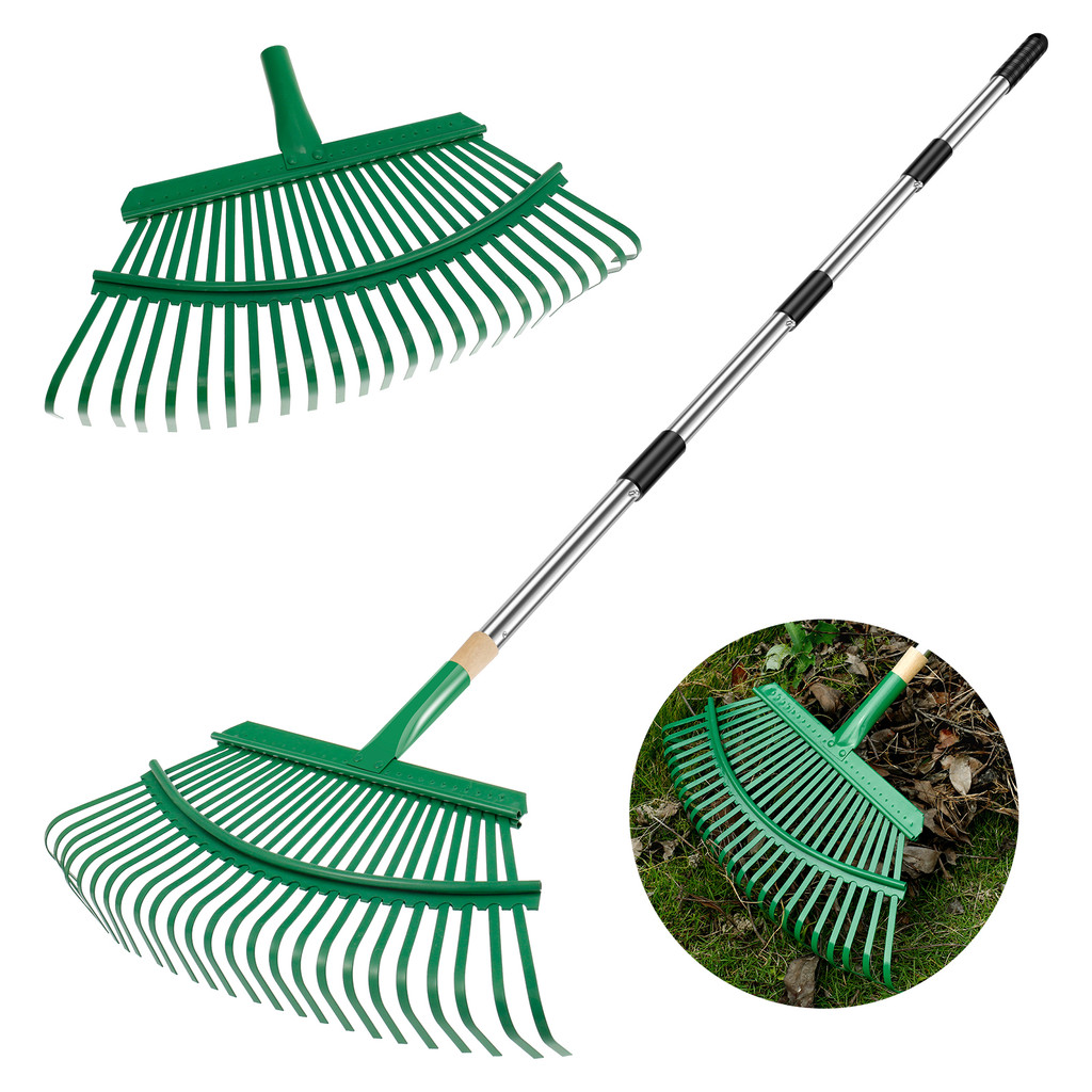 Outdoor High Quality Leaf Rake COD 22 Teeth Grass Rake Head Garden Leaf ...