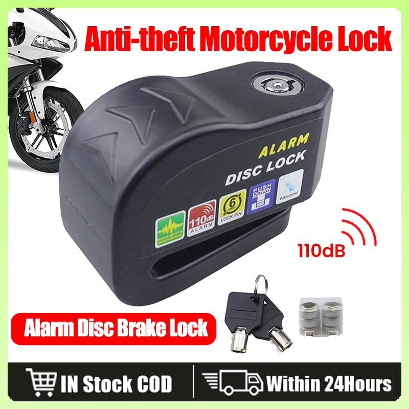 Motorcycle Alarm Lock Motorbike Anti-theft Lock Wheel Disc Brake ...