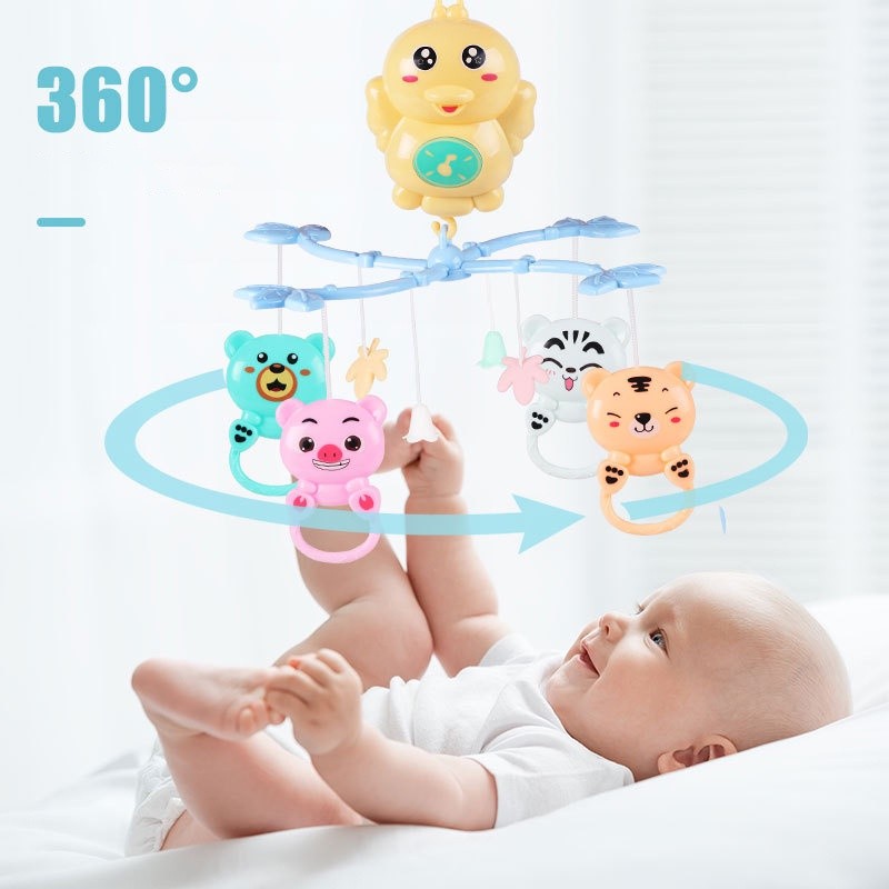 Newborn Bed Bell 0-1 Year Old Baby Toy Rotating Musical Bedside Bell ...