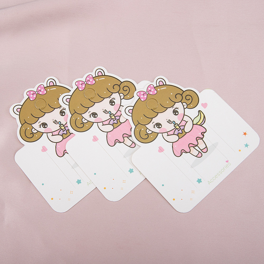 50pcs 84x75mm Girls Hairclips Packing Cards Display Cards for DIY ...