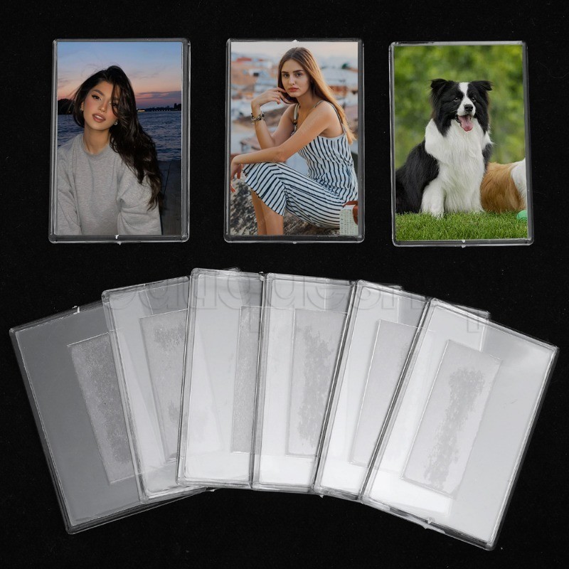 5PCS Acrylic Magnet Photo Frames - Photoes Display Holder - Transparent ...
