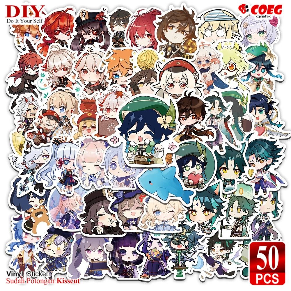MESIN HP [50PCS] Genshin Impact CG44 Stickers | Cute & Aesthetic ...