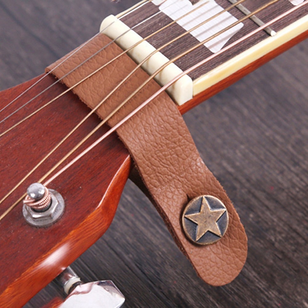 【Hi】Guitar Neck Strap Acoustic Guitars Brown Buckle + Cowhide Classical ...