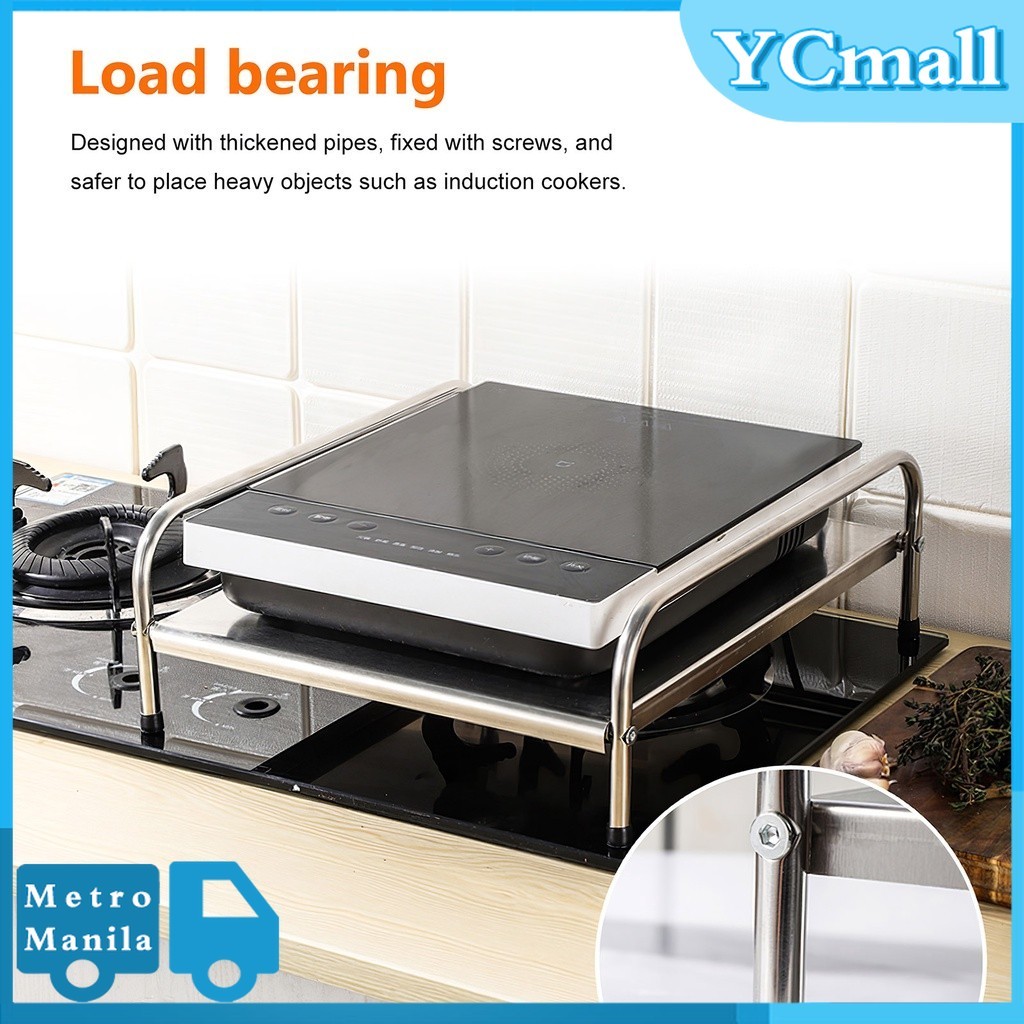 Stainless Steel Induction Cooker Stand Stove Tabletop Spice Holder ...