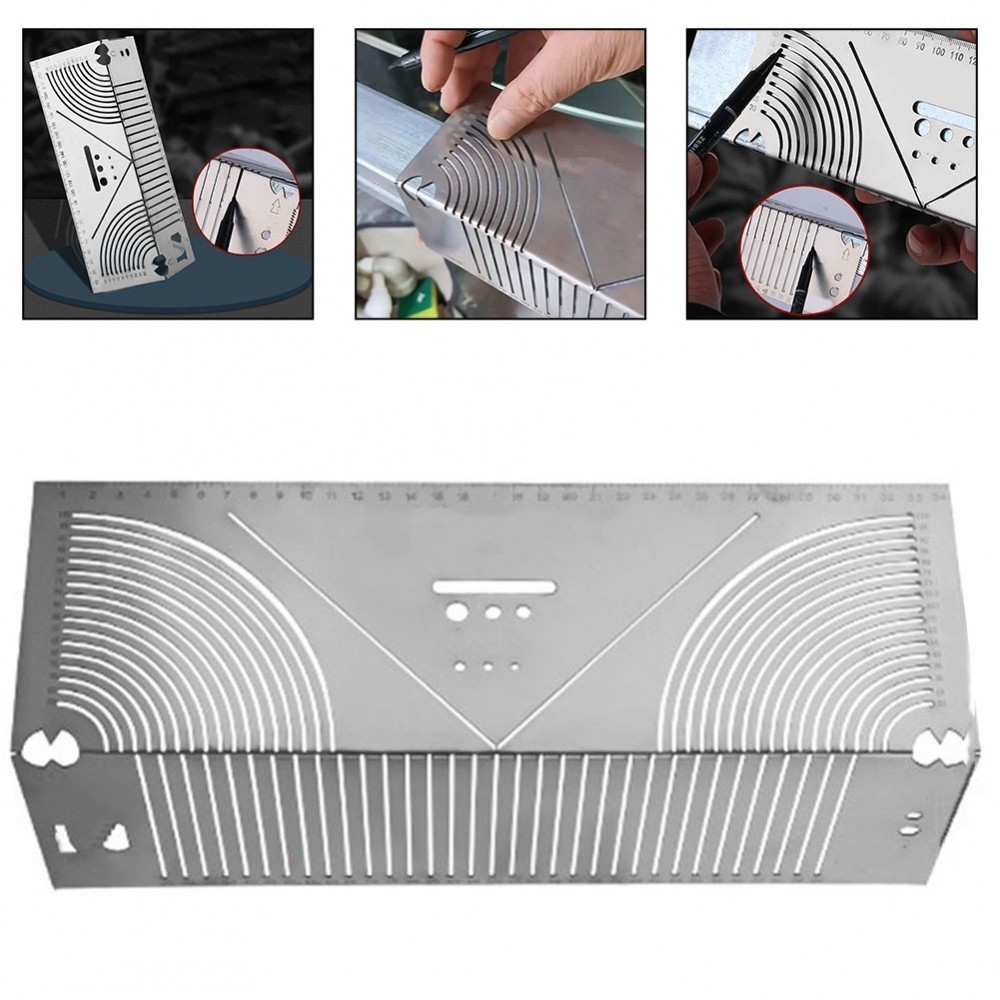 Stainless Steel 90 Degree Arc Marking Ruler for DIY Projects and ...