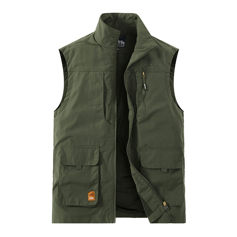 Men's Vest, Spring and Autumn Outdoor Multi Pocket Workwear Vest ...