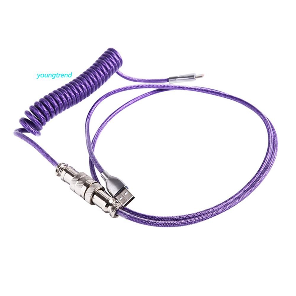 Computer Mechanical Keyboard Type-C USB Aviator Cable Spring Aviation ...