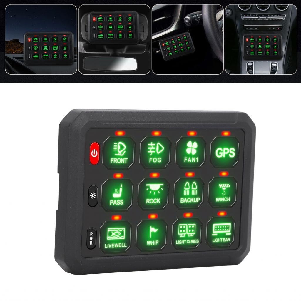 Buybybuy RGB 12 Gang Switch Panel IP66 Waterproof ‑40℃‑85℃ Temperature ...