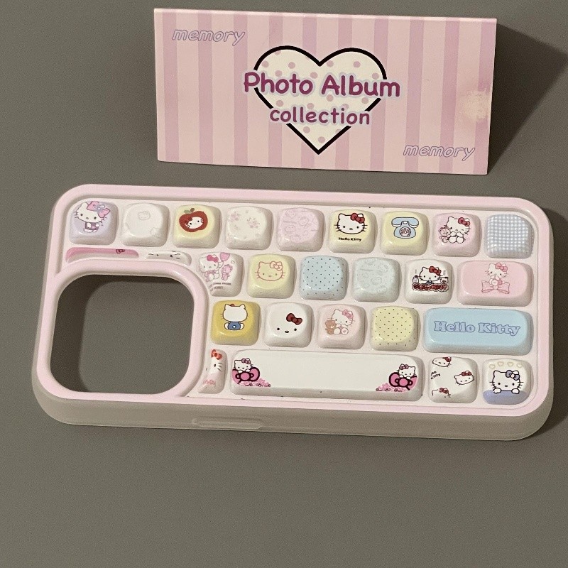 Cute Cartoon Geely Cat Stereo Keyboard Phone Case for iPhone16 Pro Max ...