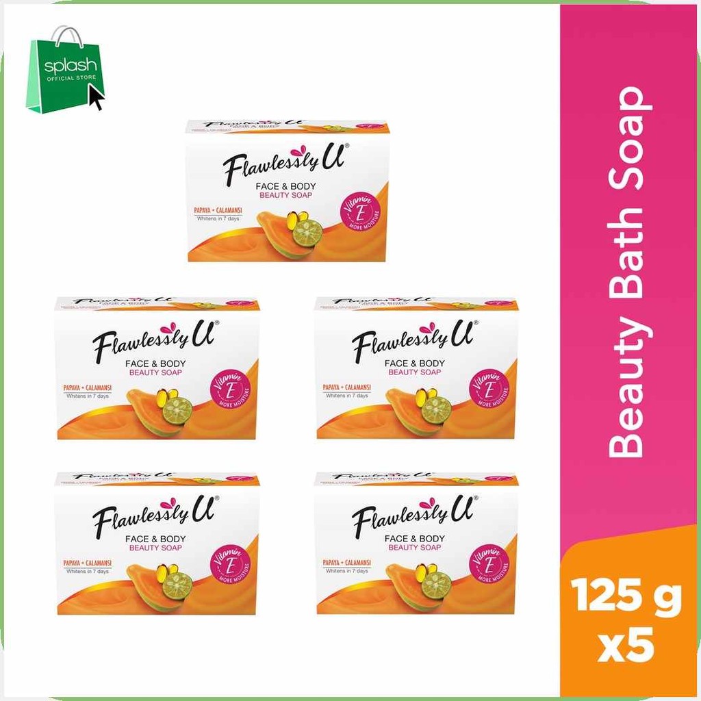 Flawlessly:Ur*U$wg`2in1!W[Papaya,S[Calamansi,X[Soap,S[125g,D[set-jof 5 ...