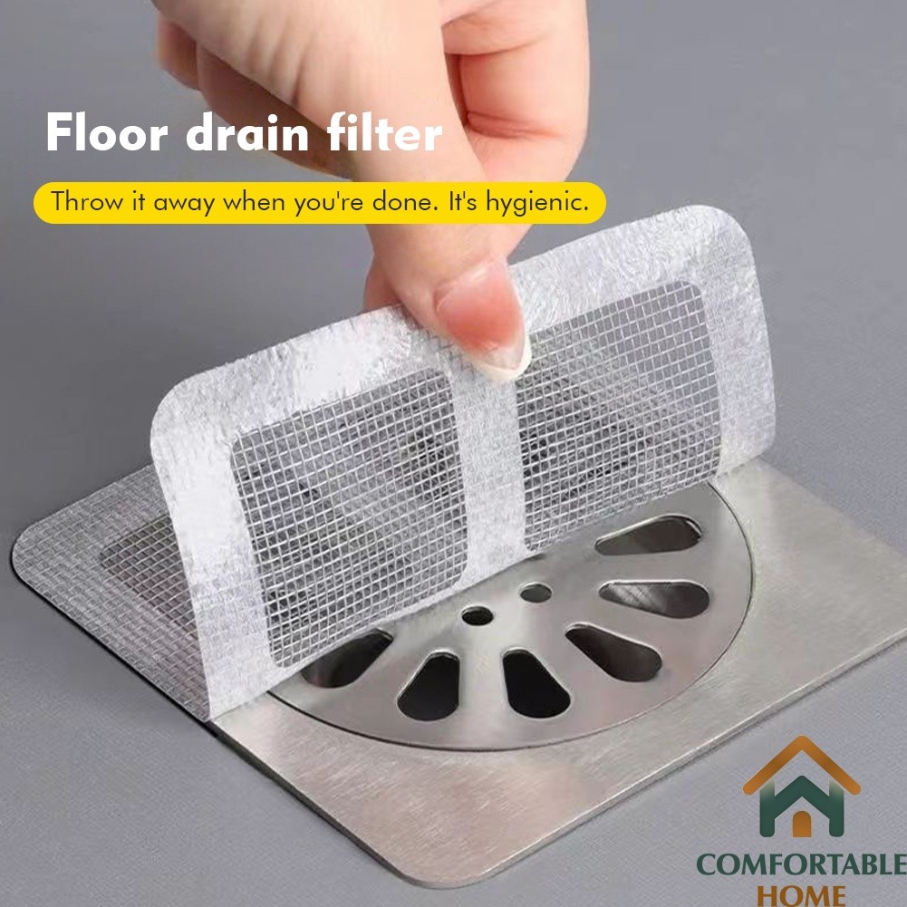 CHS 10pcs Disposable bathroom drainage screen filter stickers floor ...