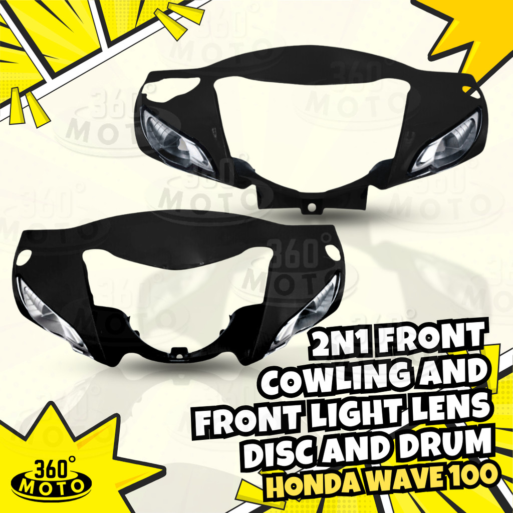 HONDA WAVE 100R DISC AND DRUM FRONT COWLING WITH SIGNAL LIGHT LENS ...