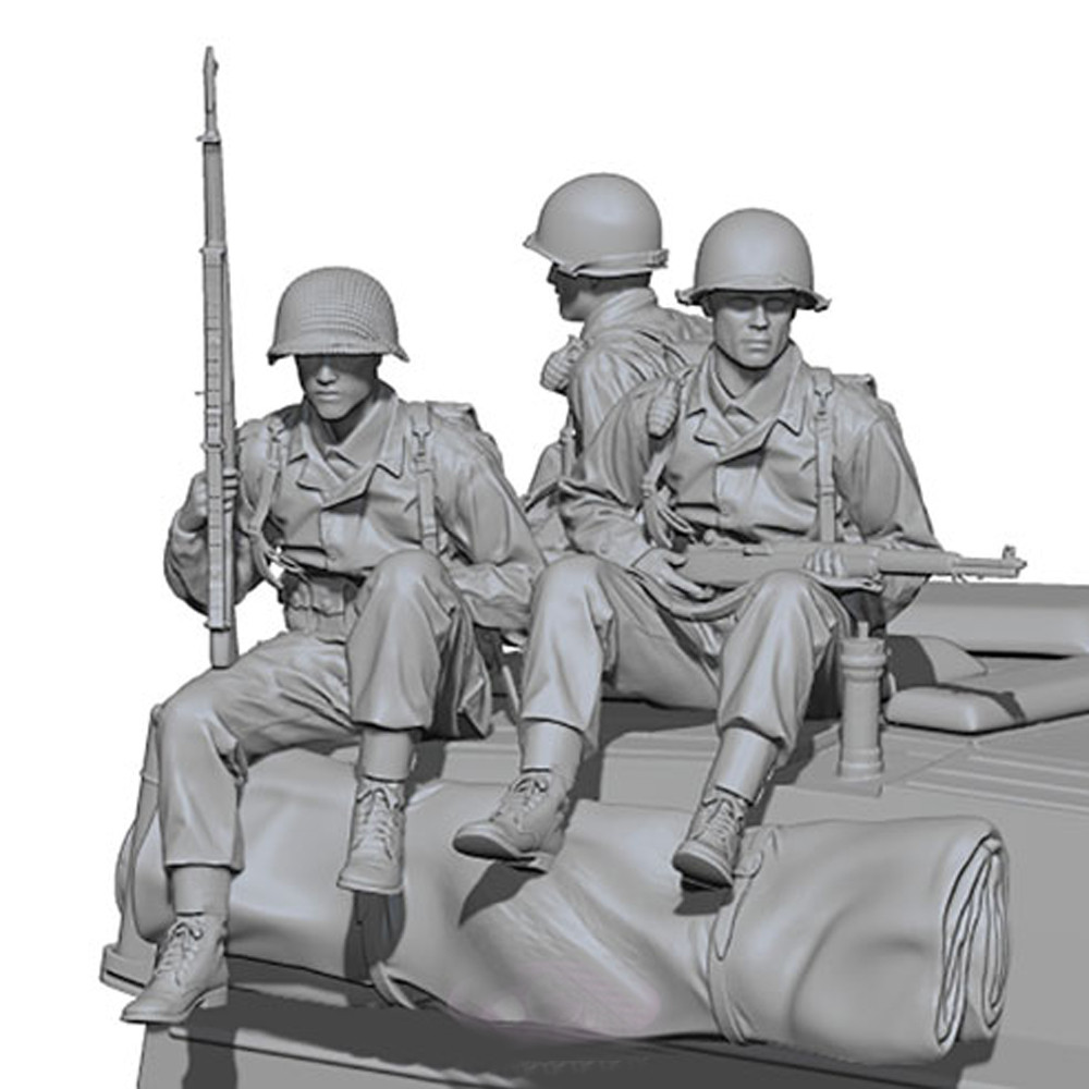 1/16 WWII U.S.Army Rifleman Set, Resin Model figure soldier, WWII ...