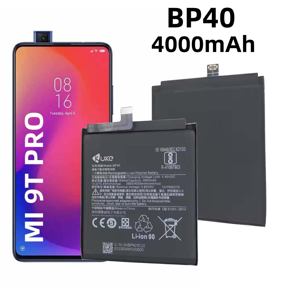 BP40 For Xiaomi Mi 9T Pro Redmi K20 Pro Batteries 4000mAh Rechargeable ...