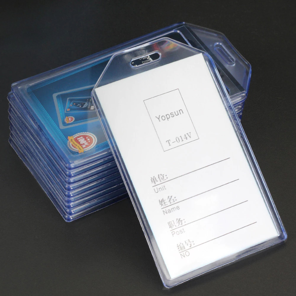 10pcs Soft ID Case Holder Vertical /Horizontal Transparent Plastic ...