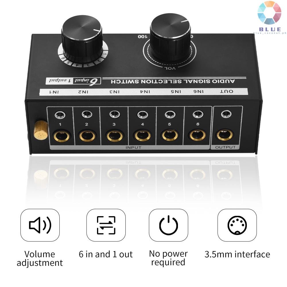Volume Music Audio Switcher 6 And With Volume Switcher 6 Input 1 Output Switcher Audio Lovers 6 ...