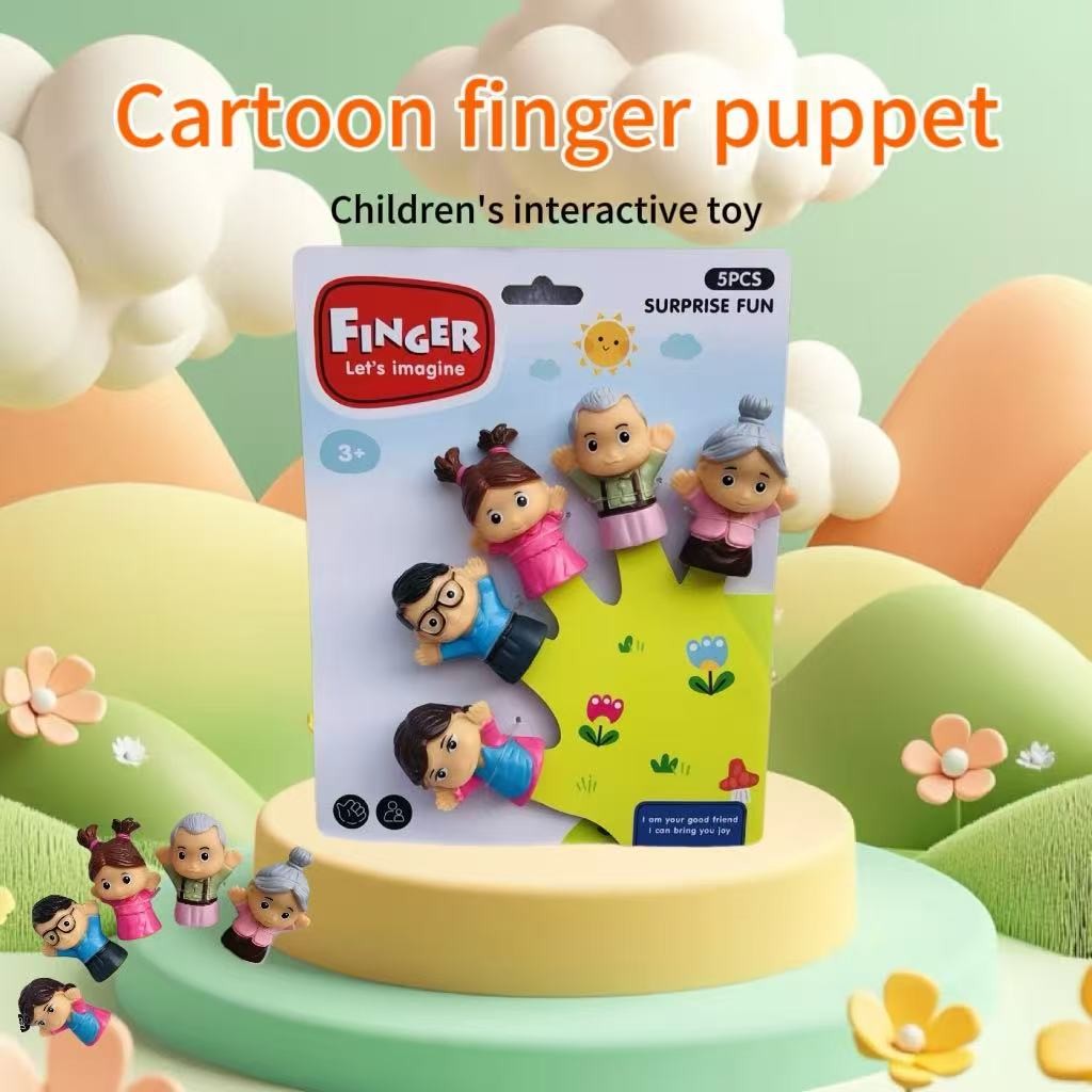 5PCS Finger Family Finger Puppet Parent Child Interactive Toy Cartoon ...