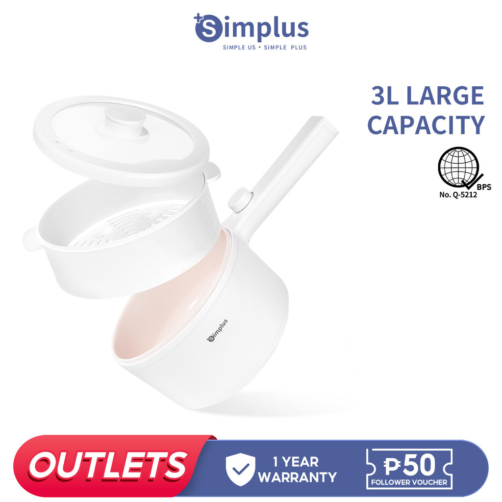 Simplus Electric Cooker With Steamer Multifunctional 2L Rice Cooker Non ...