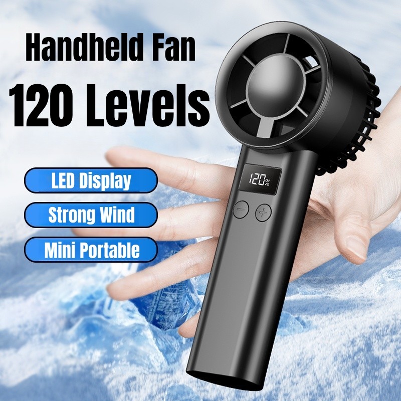 120 Speeds Multifunctional Electric Handheld Fan Wireless Portable Home ...