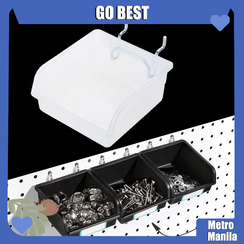 Pegboard Storage Box Stackable Nails Container Hangings Basket Slant ...