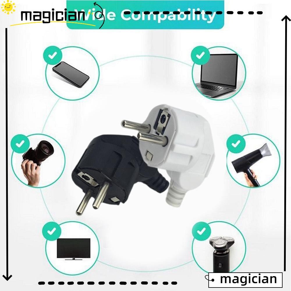 MAG Detachable Plug, PP Shell 16A/250V Euro Plug, Copper Joint 3500W 2 ...