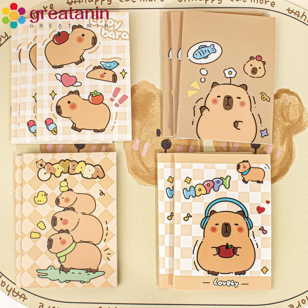 GREATANIN 10pcs Capybara Notebook Set, Cartoon Portable A7 Notebook ...