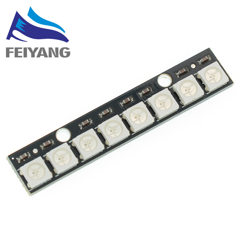 8 channel WS2812 5050 RGB LED lights built-in full color-driven ...