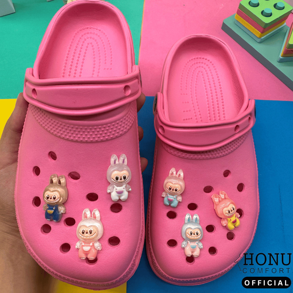 Cute Labubu Popmart Sandals Clogs Slippers for Girls Women with Jibbitz ...