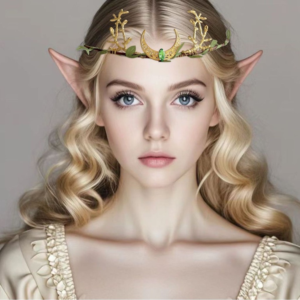 Branch Moon Elf Headband,Christmas Party Role Playing Little Fairy ...