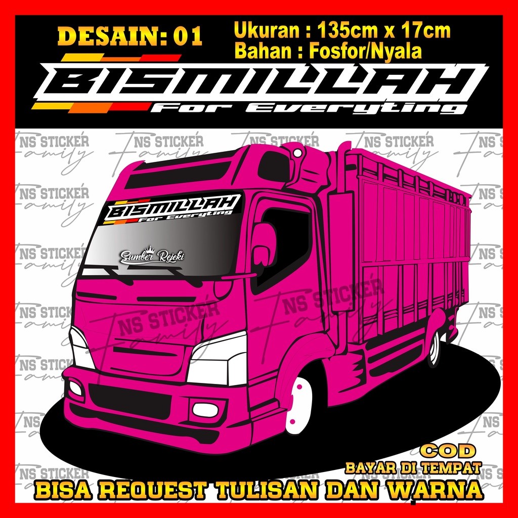 TOP AND BOTTOM TRUCK WINDSHIELD STICKER FRONT TRUCK STICKER CANTER ...