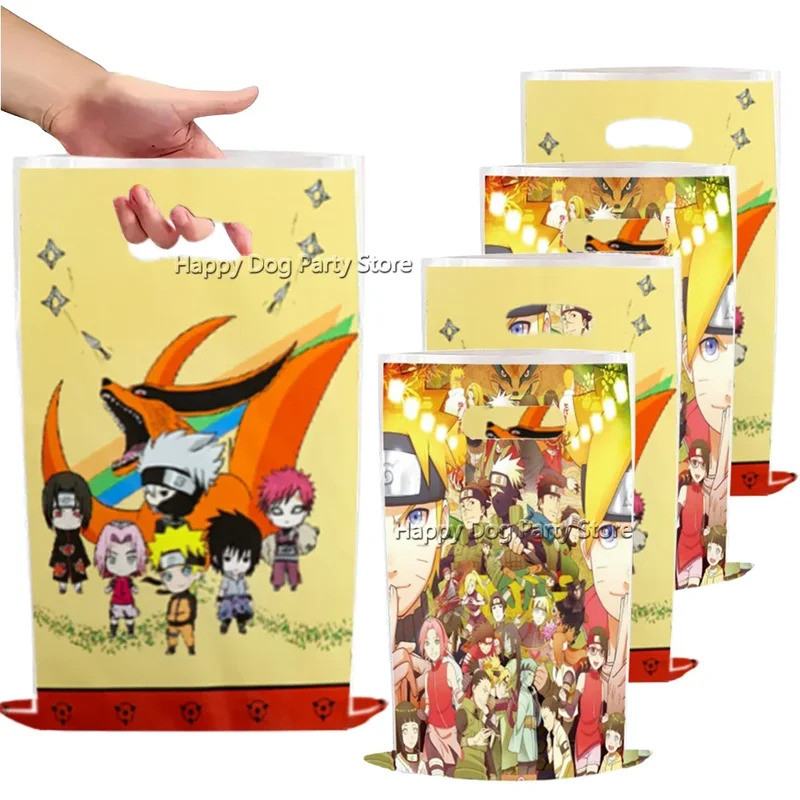 Comic Boys Naruto Uzumaki Naruto Uchiha Sasuke Gift Bags Birthday Party ...