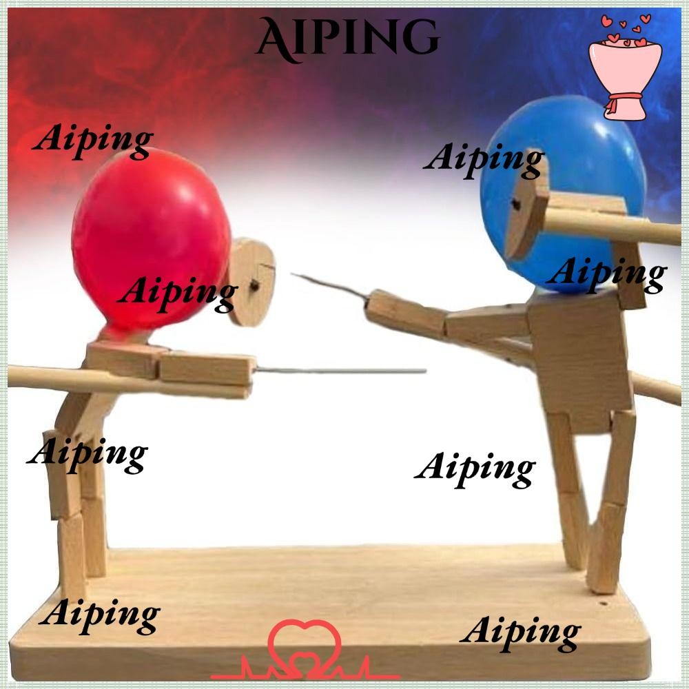 AIPING Wooden Bots Battle Game, 4 Best Whack A Balloon Game Wooden ...