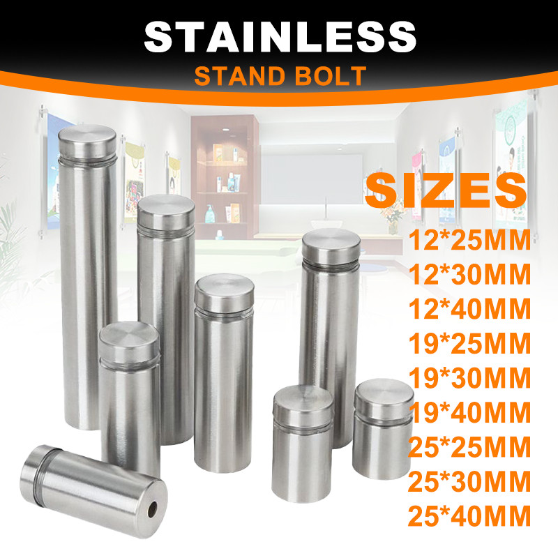 304 STAINLESS Stand Off Bolt Mount Advertising Bolt Signage Bolt ...