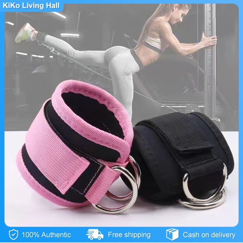 Fitness Ankle Straps Padded Double D-ring Ring Ankle Buckle Leg Bind ...