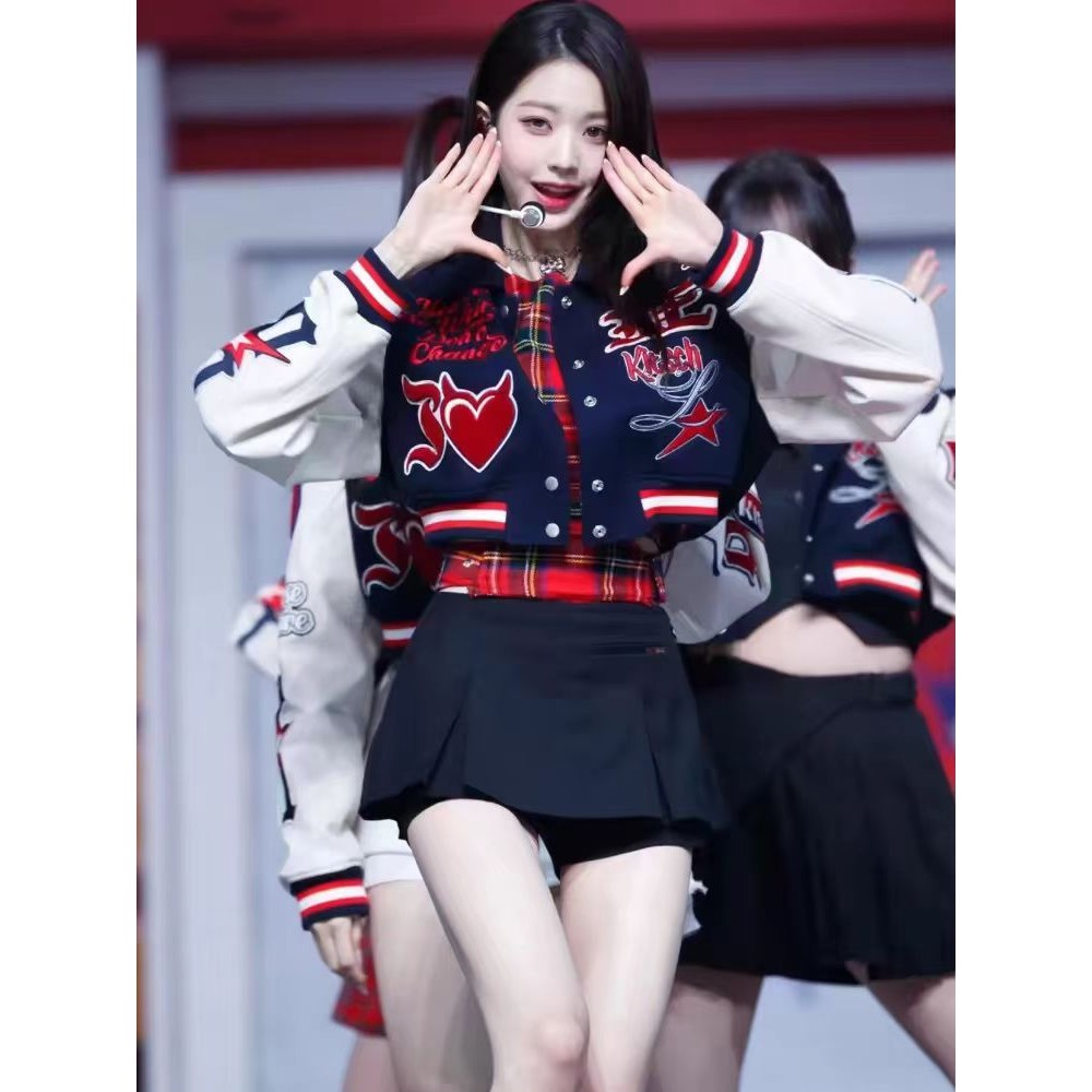 Zhang Yuanying ive Same Style Baseball Uniform Playing Song Uniform ...
