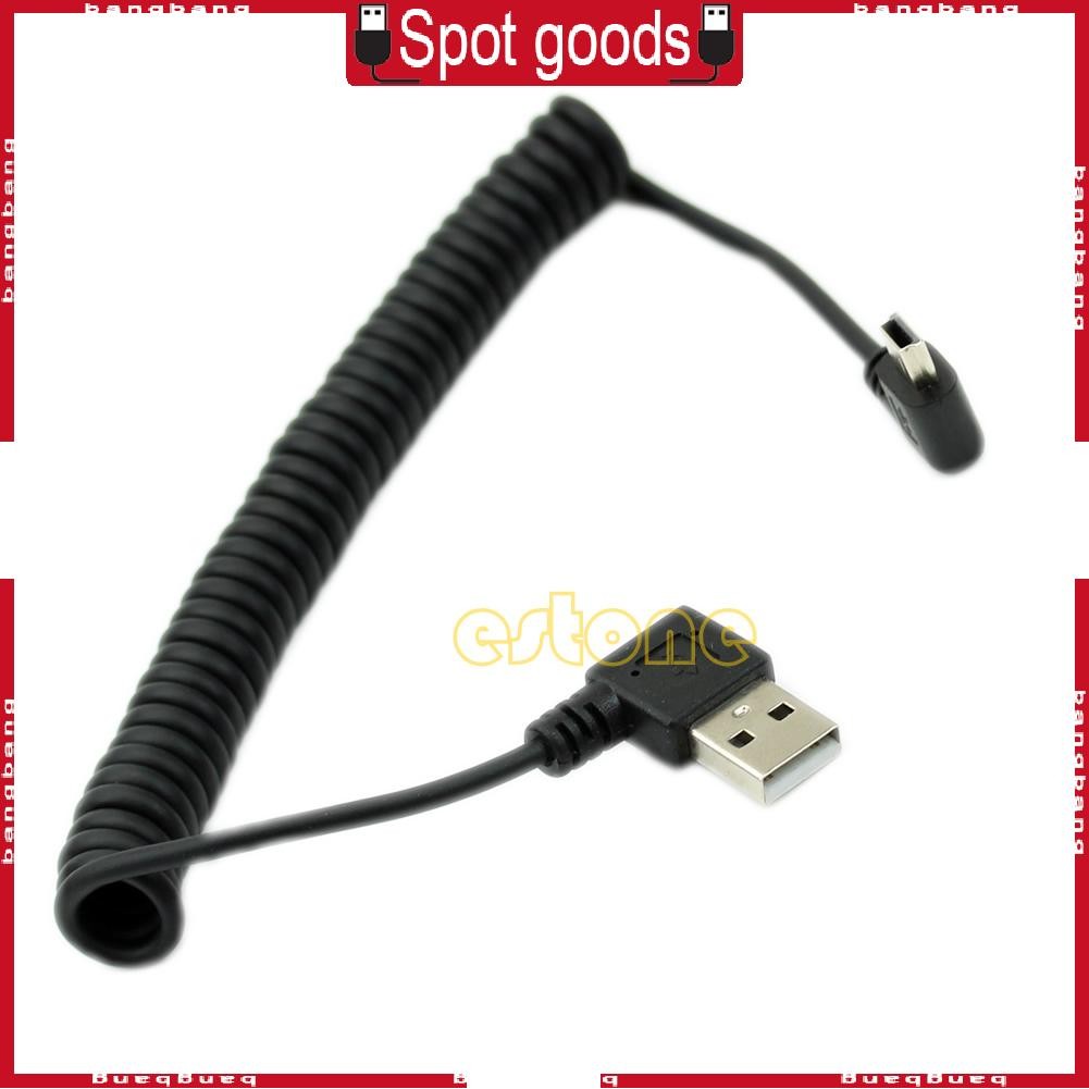 Bang Spring USB 2 0 A Male to Mini USB B Spiral Coiled 5 Pin Adaptor ...