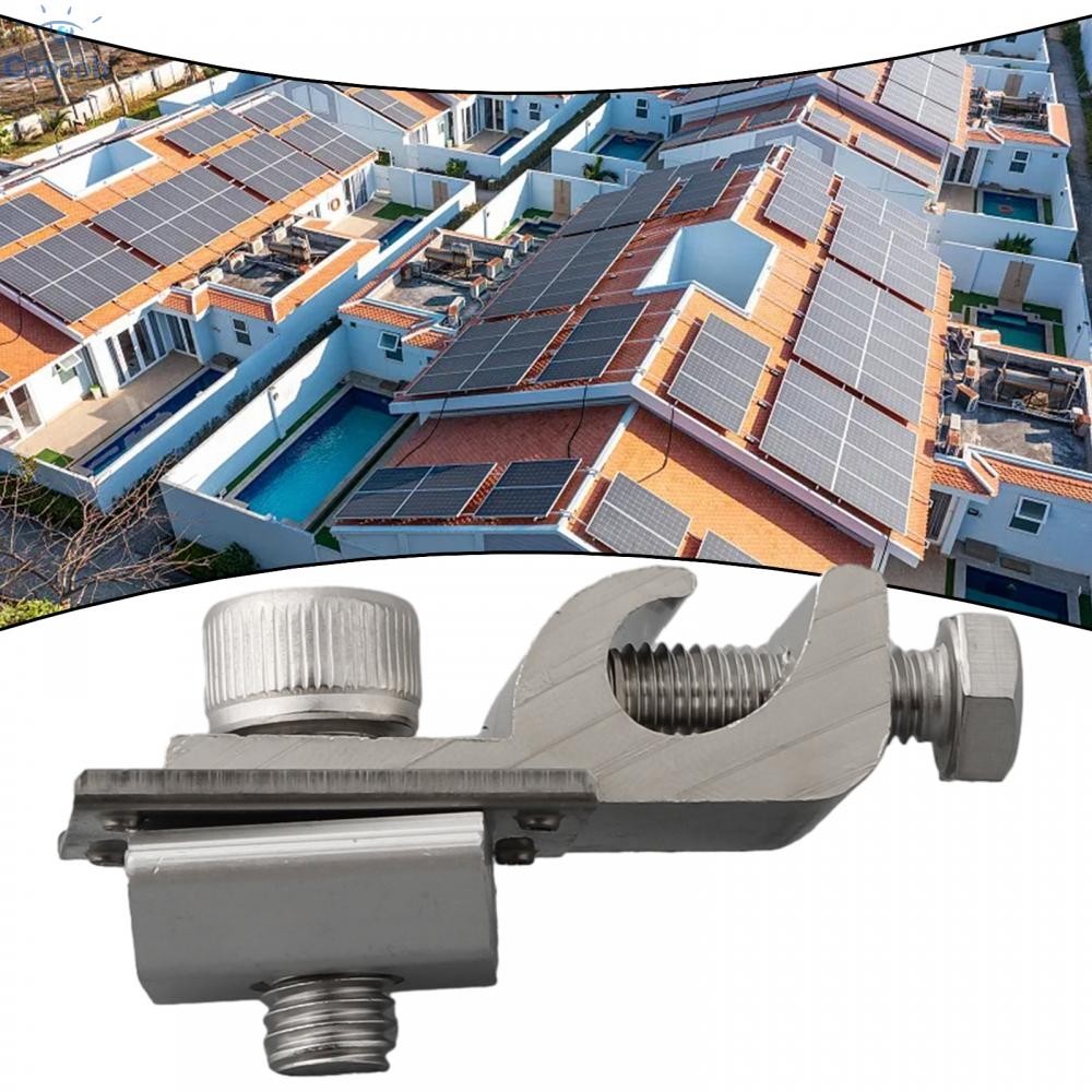 Solar Panel Mounting Bracket Clamps Grounding Lug Photovoltaic Support ...