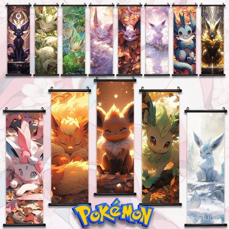 Pokemon Japanese Anime Pikachu Eevee Peripheral Modern Room Decoration ...