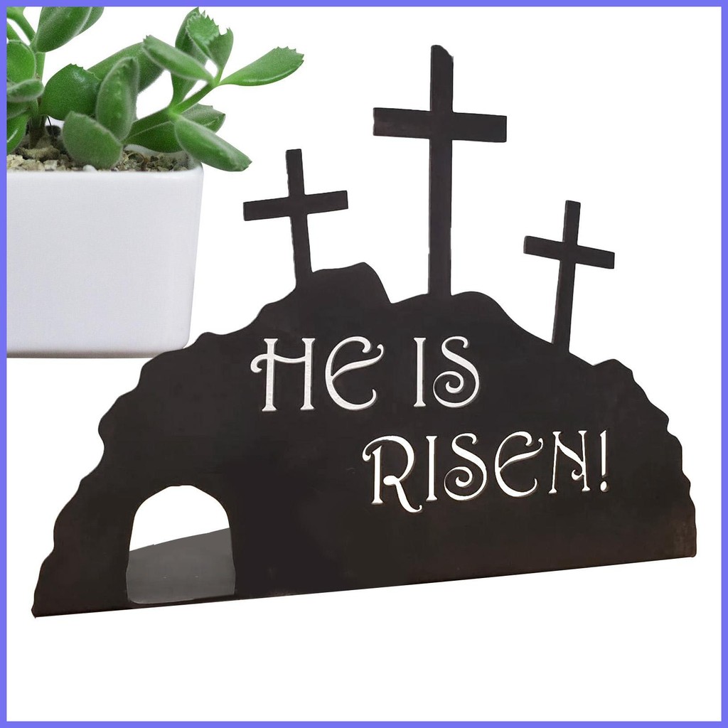 Jesus Resurrection Scene Tabletop Centerpiece He is Risen Easter Tomb ...