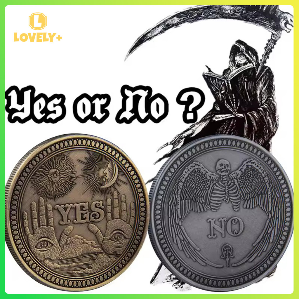 Yes or No Coin Decision Choose Decision Coin Antique Bronze Wish Lucky ...