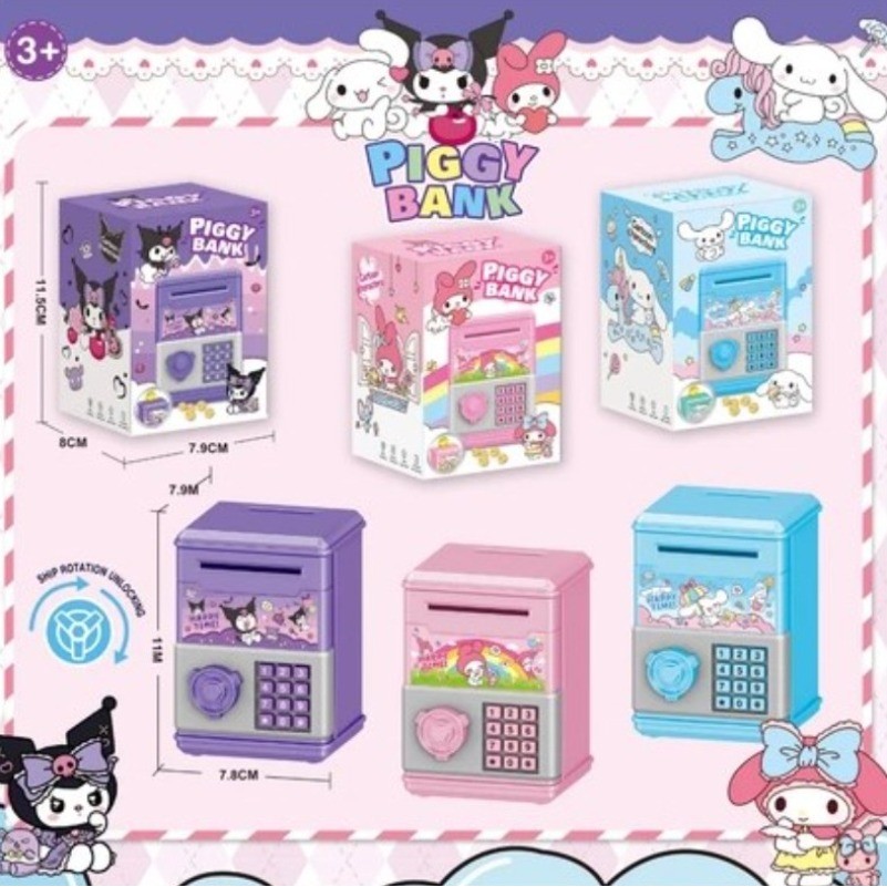 Sanrio Kuromi Piggy Bank Coin Bank Toys Money Box Desktop Decoration ...