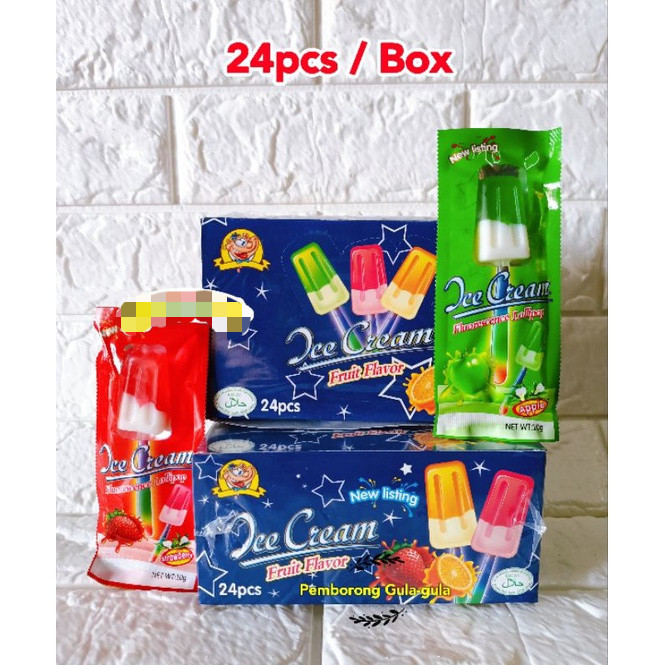 (HALAL) Ice Cream Fruits Flavor Lollipop | Shopee Philippines